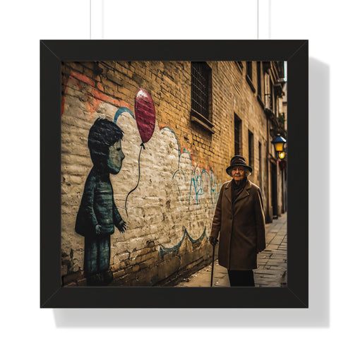Vertical Poster - Old Lady and the City Retro Print – Artbalcao